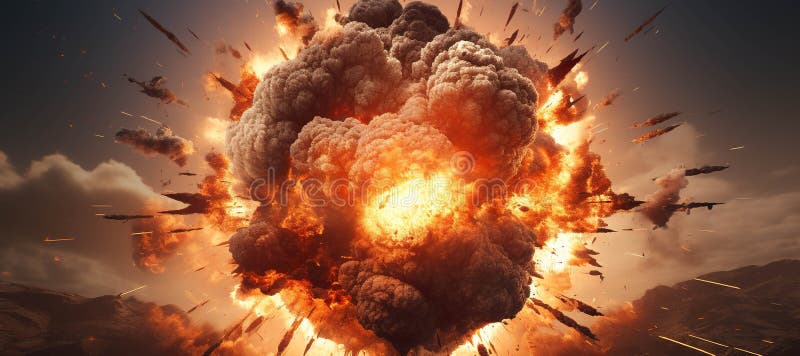 Fire Smoke Bomb Explosion Background Stock Illustration - Illustration ...