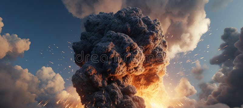 Fire Smoke Bomb Explosion Background Stock Illustration - Illustration of boom, bomb: 352422882