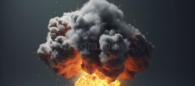 Fire Smoke Bomb Explosion Background Stock Illustration - Illustration of motion, explosion ...