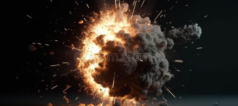 Fire Smoke Bomb Explosion Background Stock Illustration - Illustration of background, mist ...