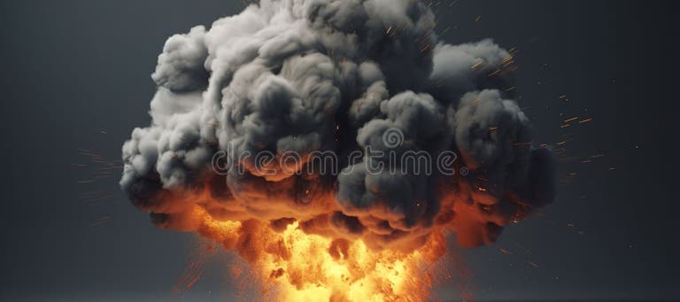Fire Smoke Bomb Explosion Background Stock Illustration - Illustration of element, fume: 352423176