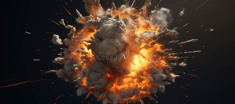 Fire Smoke Bomb Explosion Background Stock Illustration - Illustration of gray, haze: 352423359