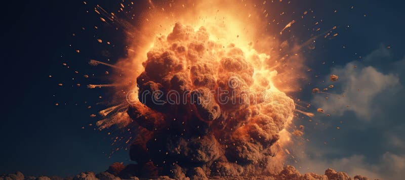 Fire Smoke Bomb Explosion Background Stock Illustration - Illustration ...