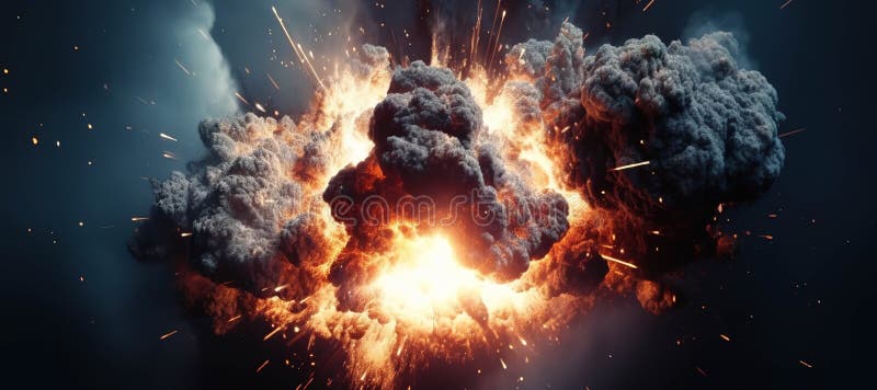 Fire Smoke Bomb Explosion Background Stock Illustration - Illustration of mist, gray: 352422874