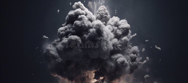 Fire Smoke Bomb Explosion Background Stock Illustration - Illustration ...