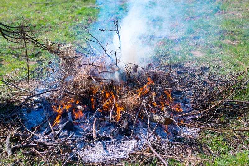Fire and Smoke stock image. Image of ecology, firewood - 180787195