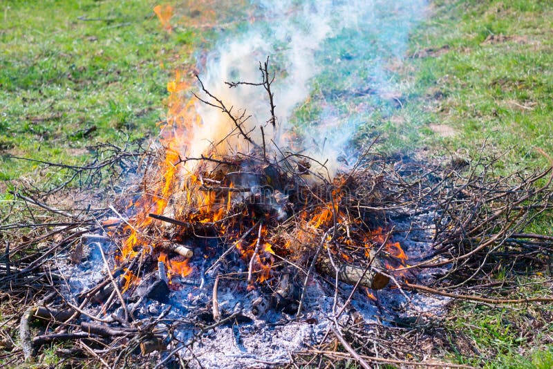 Fire and Smoke stock image. Image of ecology, firewood - 180787195