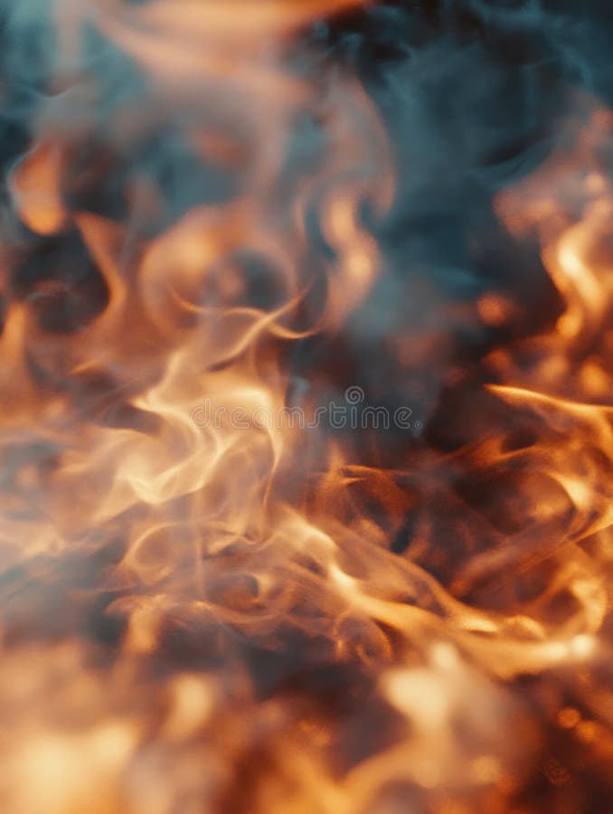 Fire with Smoke stock photo. Image of burning, smoke - 374310648