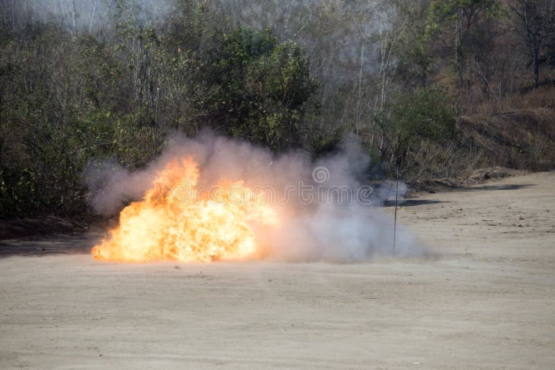 Fire and Smoke from Explosion Training Stock Photo - Image of explode ...
