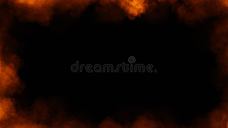 Fire Smoke Frame Flame . Border Fog Mist Texture Effect for Film , Text ...