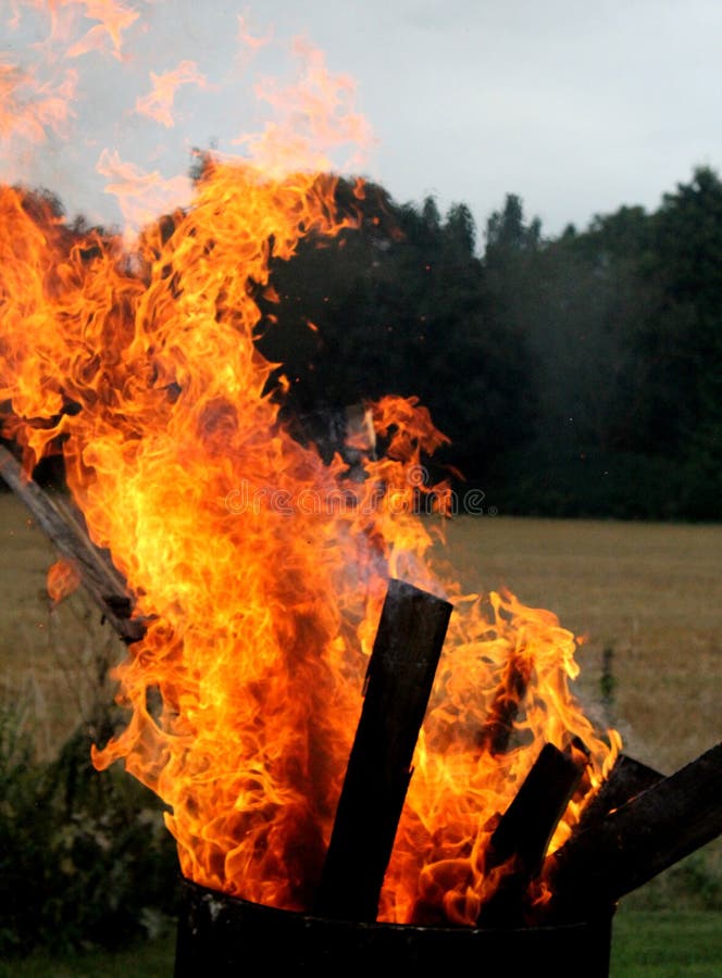 Fire in a greenland stock image. Image of green, pieces - 136074493