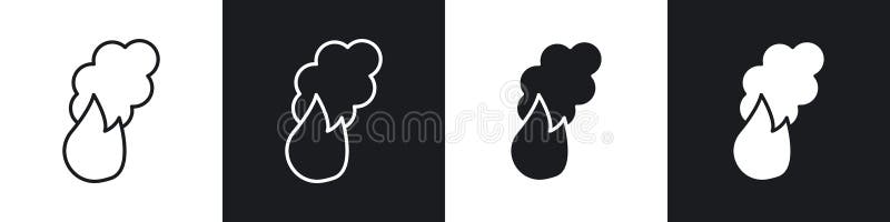 Fire smoke icon stock illustration. Illustration of graphic - 341334689