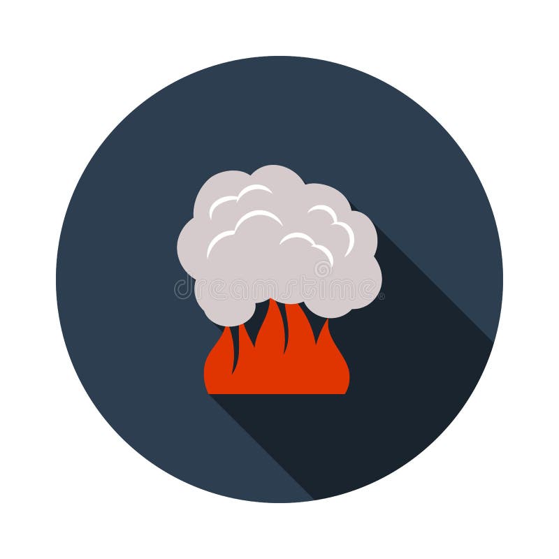 Fire and Smoke Icon stock vector. Illustration of flame - 227718266
