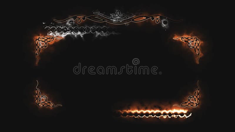 Rectangular Fire Effect Animation Resolution 4K Stock Footage - Video ...