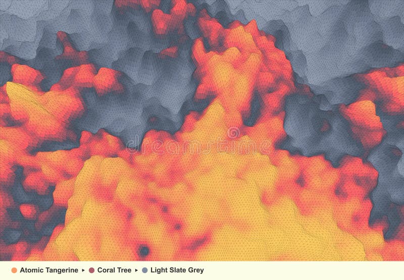 Fire and Smoke. Mosaic. 3d Perspective Grid Background Texture Stock ...