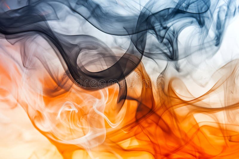 Fire and Smoke Patterns, Twisting Together in Rich Shades of Orange ...