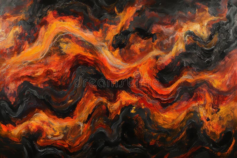 Fire Smoke Patterns Twisting Together Rich Shades Orange Red Black ...