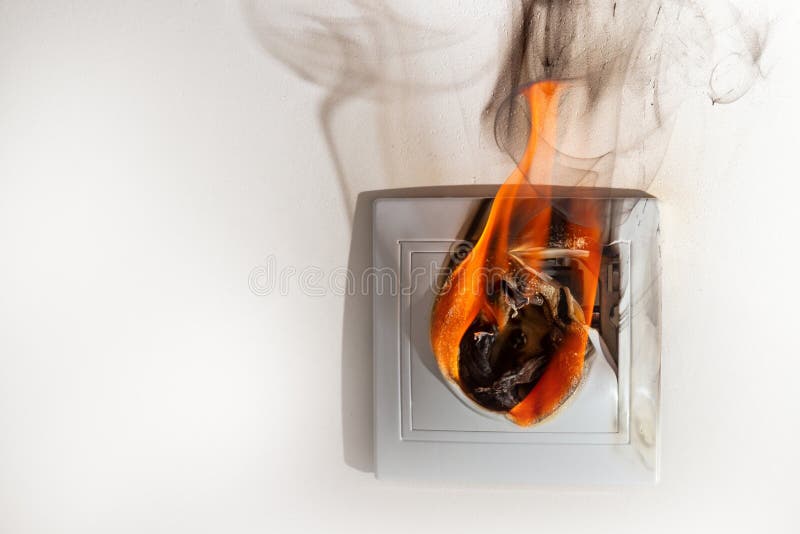The Wires in the Socket Caught Fire, Creating a Dangerous Fire ...