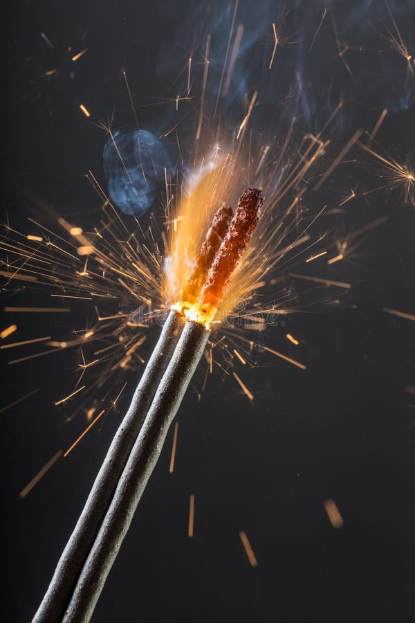 Fire smoke and sparks stock image. Image of sparks, dark - 235313971