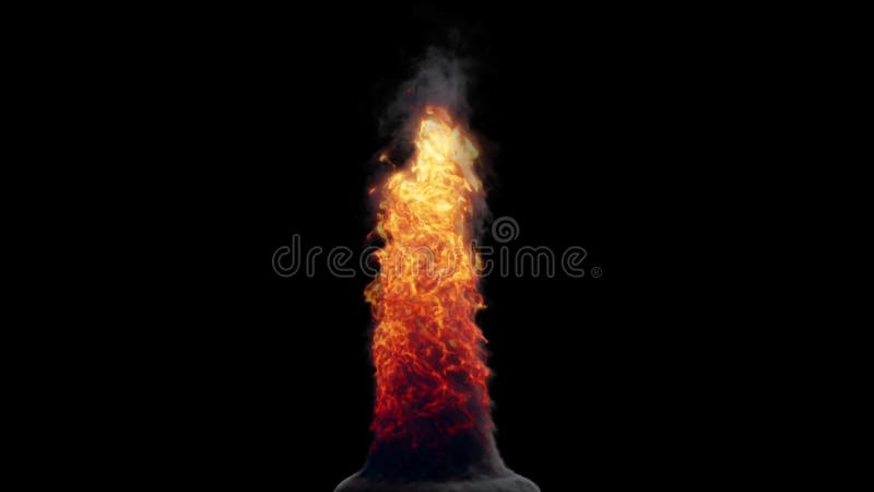 Fire an Smoke Tornado, Green Screen Chromakey Stock Video - Video of ...