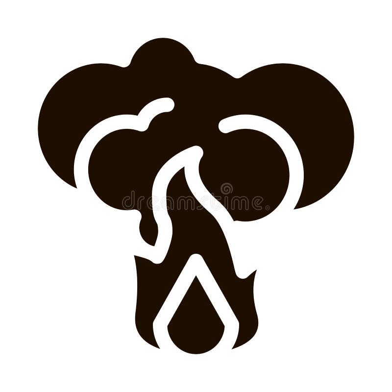 Fire with Smoke Wildfire Vector Icon Stock Vector - Illustration of ...