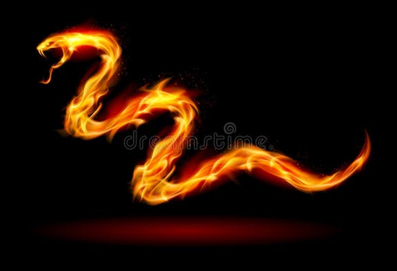 Fire snake stock vector. Illustration of light, pattern - 28246580