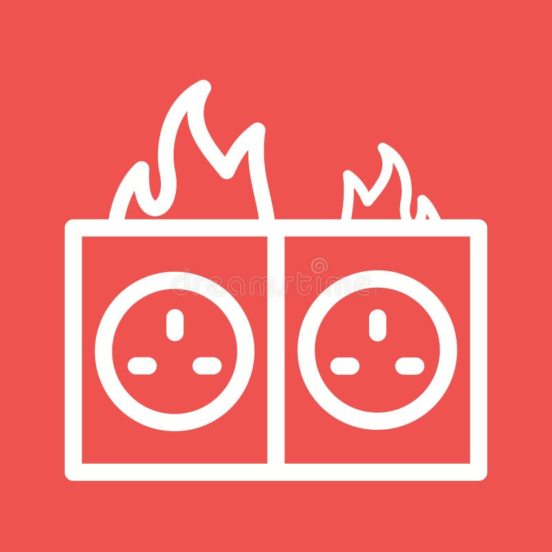 Fire in Socket stock vector. Illustration of design, burn - 83462803