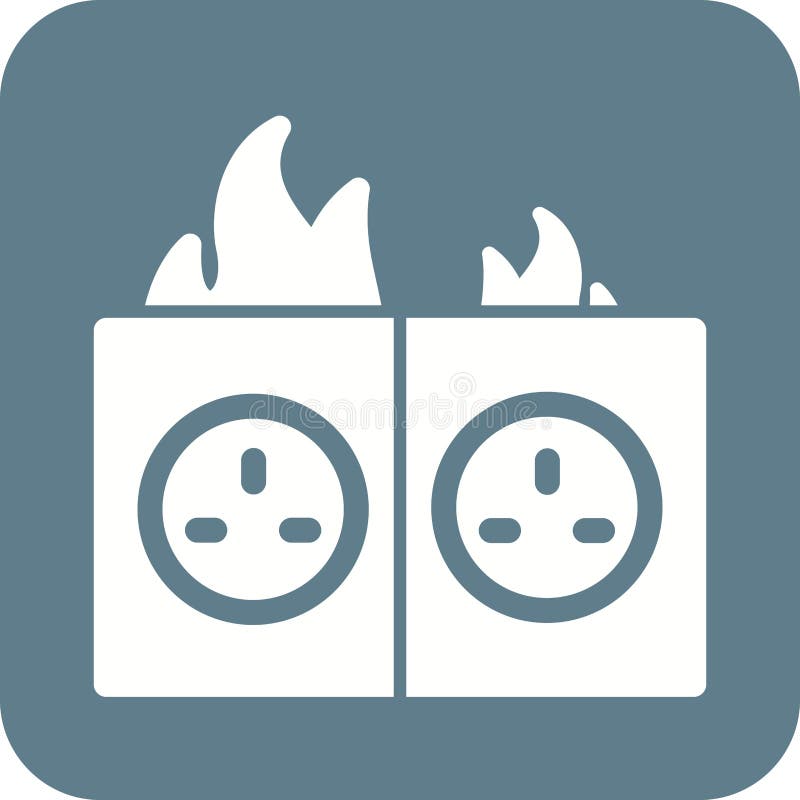 Fire in Socket stock vector. Illustration of burnt, fire - 84790289