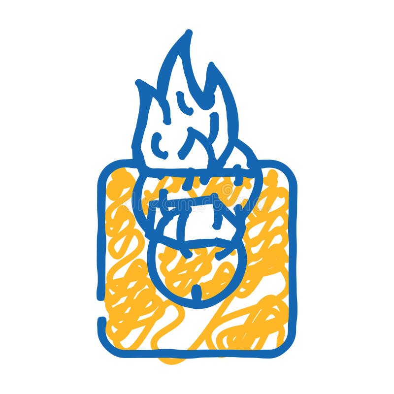 On Fire Socket Icon Doodle Illustration Stock Illustration ...