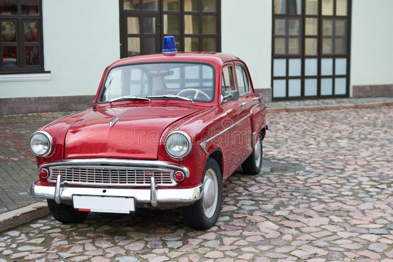 Fire Soviet retro cars stock image. Image of transport - 79723795