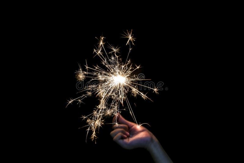 Fire Spark with Black Background Stock Image - Image of hari, dark ...