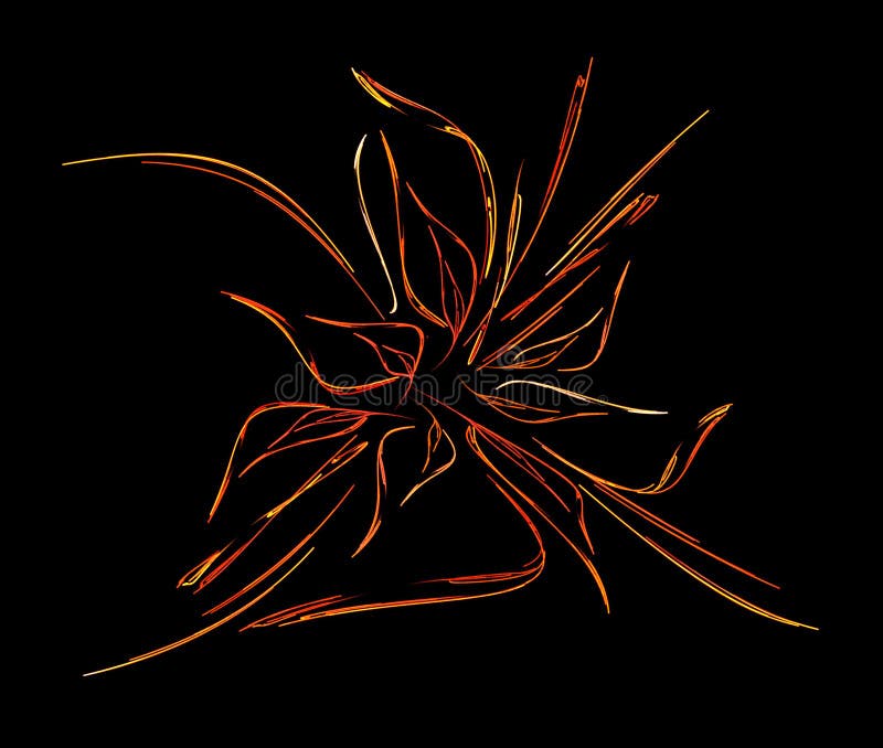 Fire Spark Flower stock illustration. Illustration of black - 116049010