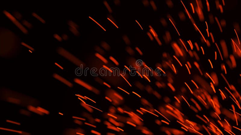 Fire Sparks Background. Burning Red Sparks. Fire Flying Sparks. Blurred ...