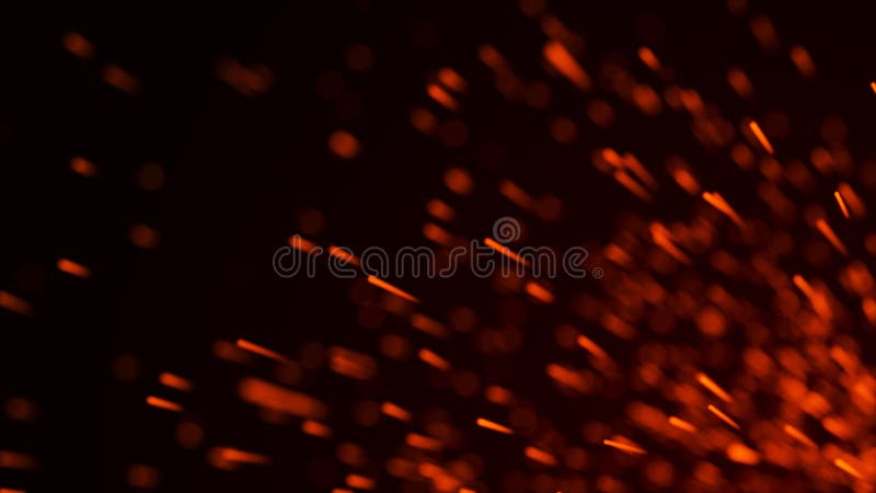 Fire Sparks Background. Burning Red Sparks. Fire Flying Sparks. Blurred ...