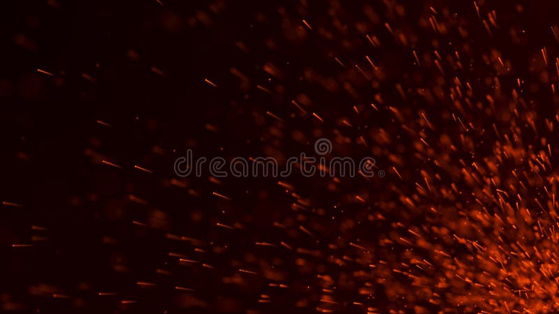 Fire Sparks Background. Burning Red Sparks. Fire Flying Sparks. Blurred ...