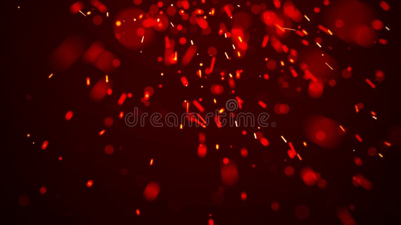 Fire Sparks Background. Burning Red Sparks. Fire Flying Sparks. Blurred ...