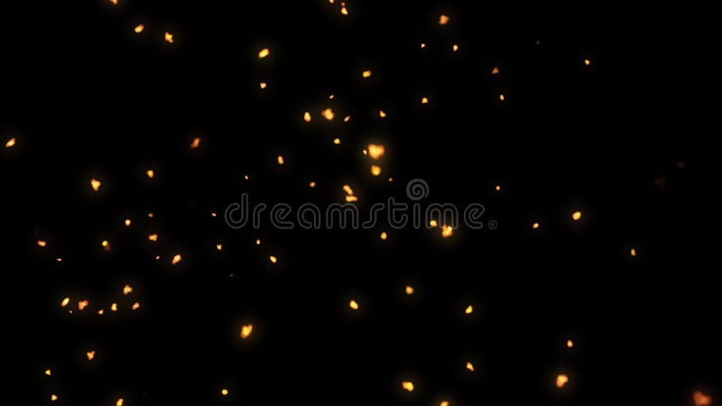 Fire Sparks Particles Overlay Effect on Black Background. 4K Stock ...