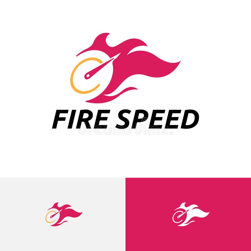 Fire Speed Flame Fast Rapid Hot Burn Auto Logo Stock Illustration ...