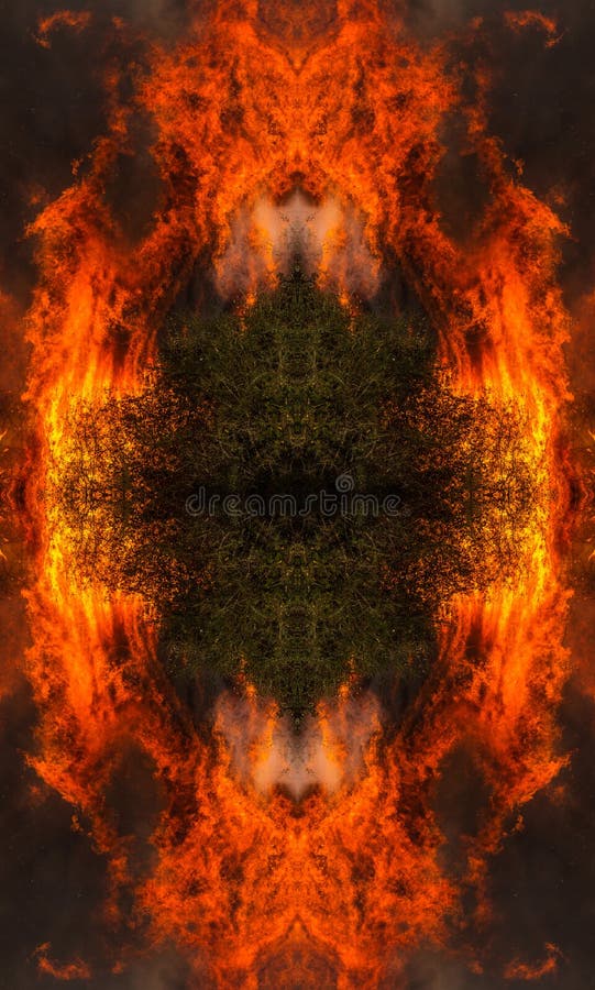 Fire Sphere, Fractal Background. Stock Image - Image of fireplace ...