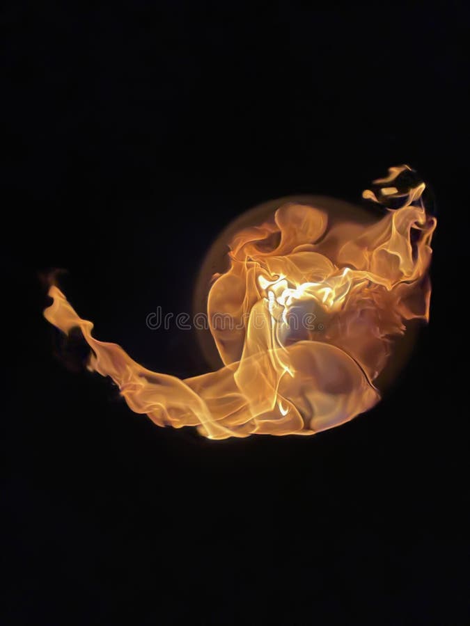 Fire Splash Abstract on Black Background Stock Image - Image of flame ...
