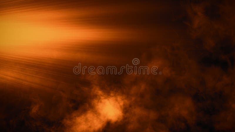 Fire Spotlight with Smoke Mist Effect on Isolated Black Background ...