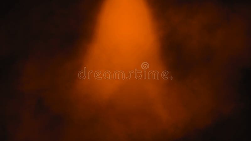 Fire Spotlight with Smoke Mist Effect on Isolated Black Background ...