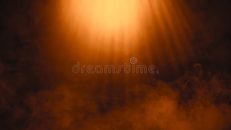 Fire Spotlight with Smoke Mist Effect on Isolated Black Background ...