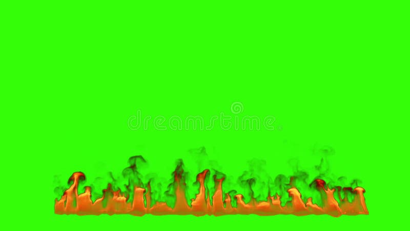 Fire Spreading on Floor, Lower Third, Green Screen Chromakey Stock ...
