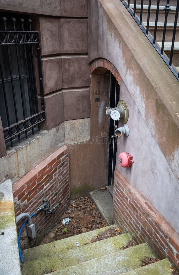 Fire Sprinkler Connection and Bell Outside a Building Stock Image ...