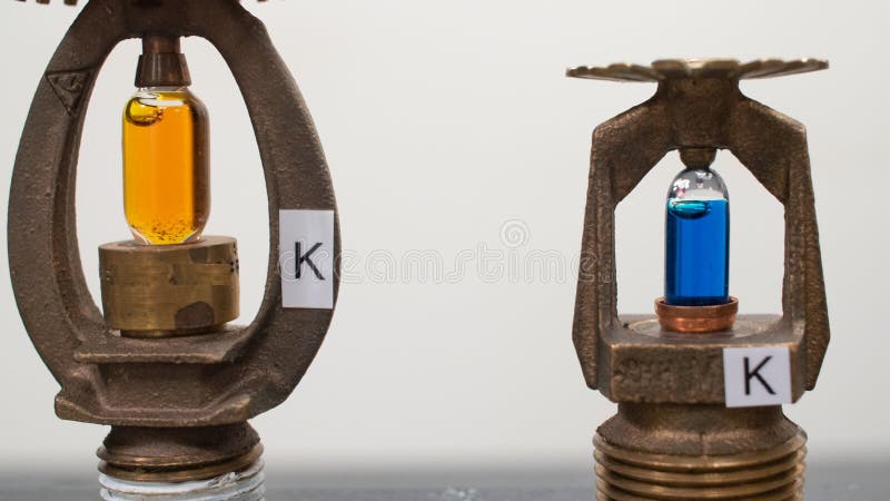 Fire Sprinkler Heads with Fusible Links and Frangible Bulbs Stock Image ... Fire Sprinkler Heads with Fusible Links and Frangible Bulbs Stock Image ...