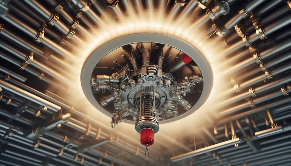 Fire Sprinkler a Sprinkler Hidden within a Ceiling Providing F Stock ...