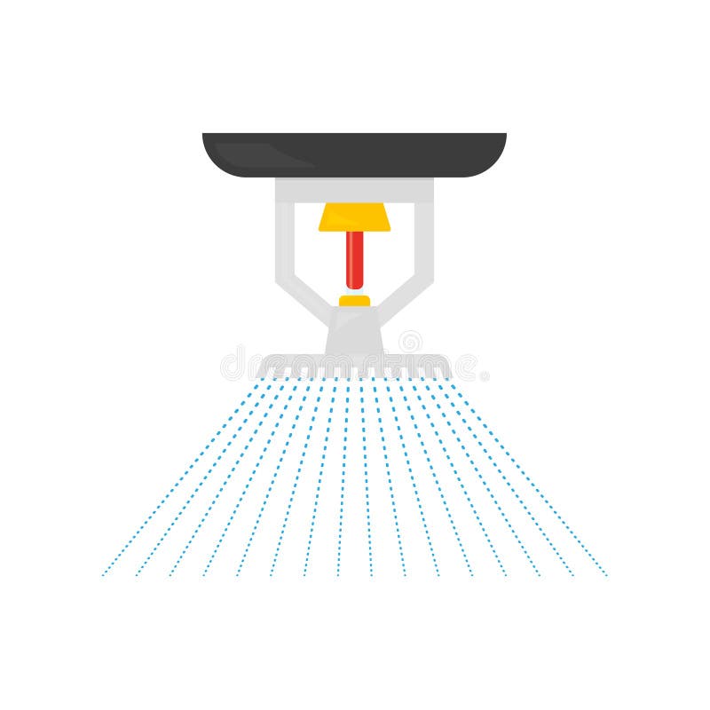 Fire sprinkler icon stock vector. Illustration of industrial - 258884416