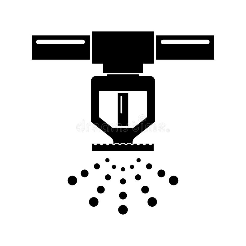 Fire Sprinkler Icon Isolated on White Background Stock Vector ...