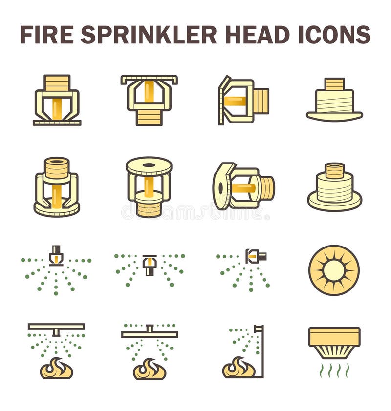 Fire Sprinkler Symbol Sign, Vector Illustration, Isolate on White ...
